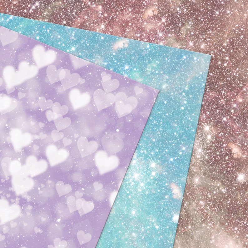 Glitter Digital Paper, Glitter Clipart, Scrapbooking Printable Glitter ...