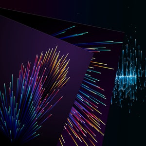 Colorful Gradient, Luminous Radiation Lines, Technology Photosensitive ...