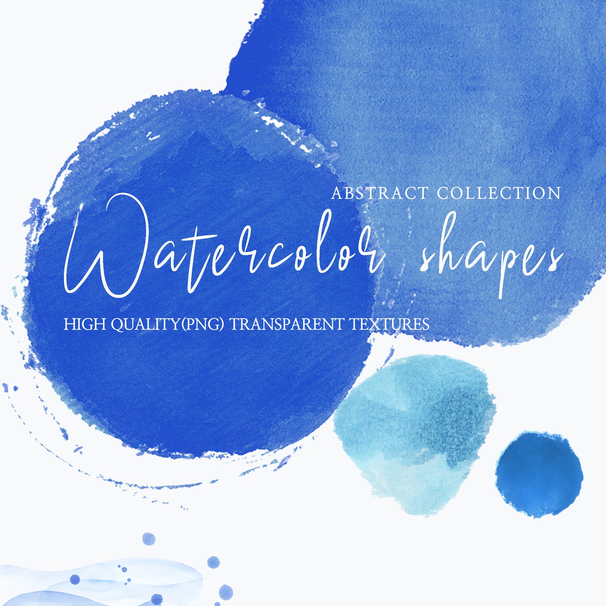 Watercolor PAINT BRUSHES, Strokes, Blue Brush Strokes, Confetti, Design ...