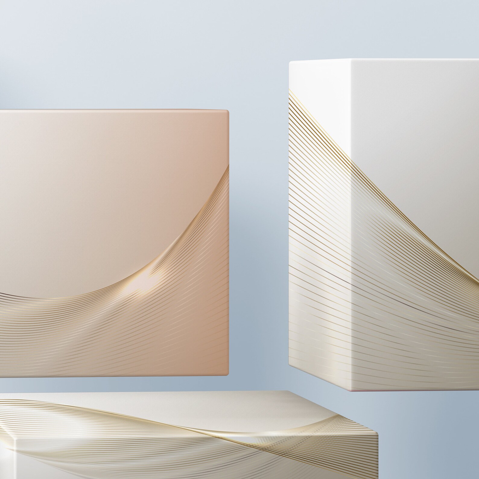 Línea de oro blanco y oro colección, línea arte moderno Clipart Digital ...