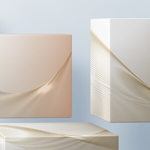 Gold Line White and Gold Collection, Line Art Modern Clipart Digital ...