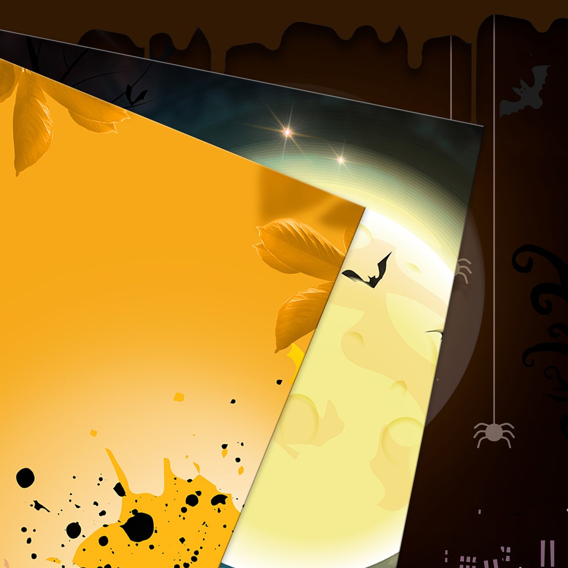 Halloween Digital Paper, Scrapbook Papers, Halloween, Spooky ...