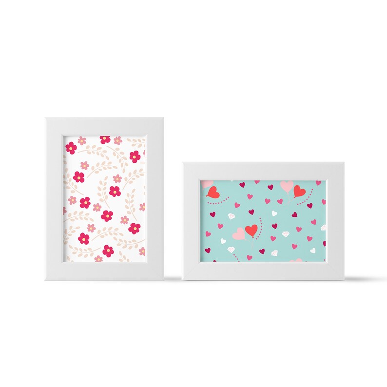 Valentine's Day Digital Paper Scrapbook Paper Love Valentine Pattern ...