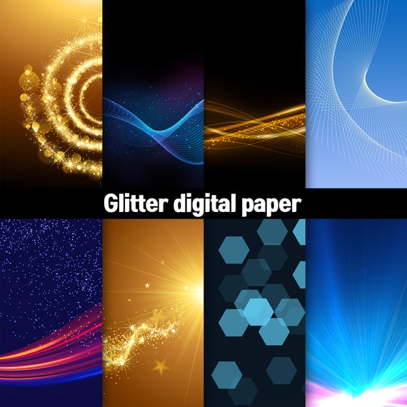 Glitter Digital Paper Glitter Clipart Scrapbooking Printable | Etsy