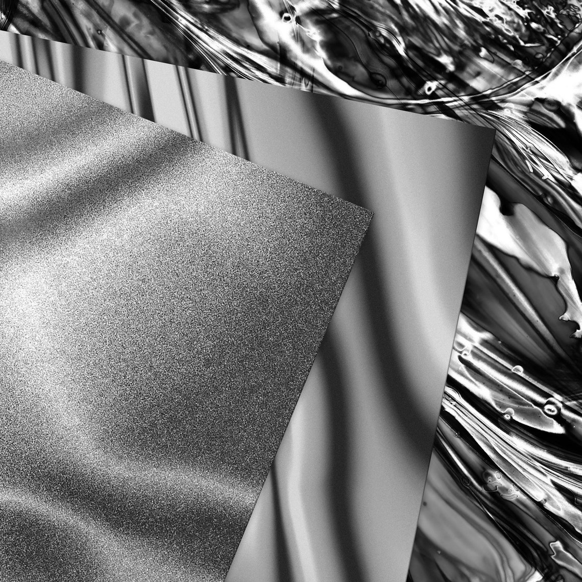 Silver Metallics Digital Paper, Metal Digital Paper, Silver Textures ...