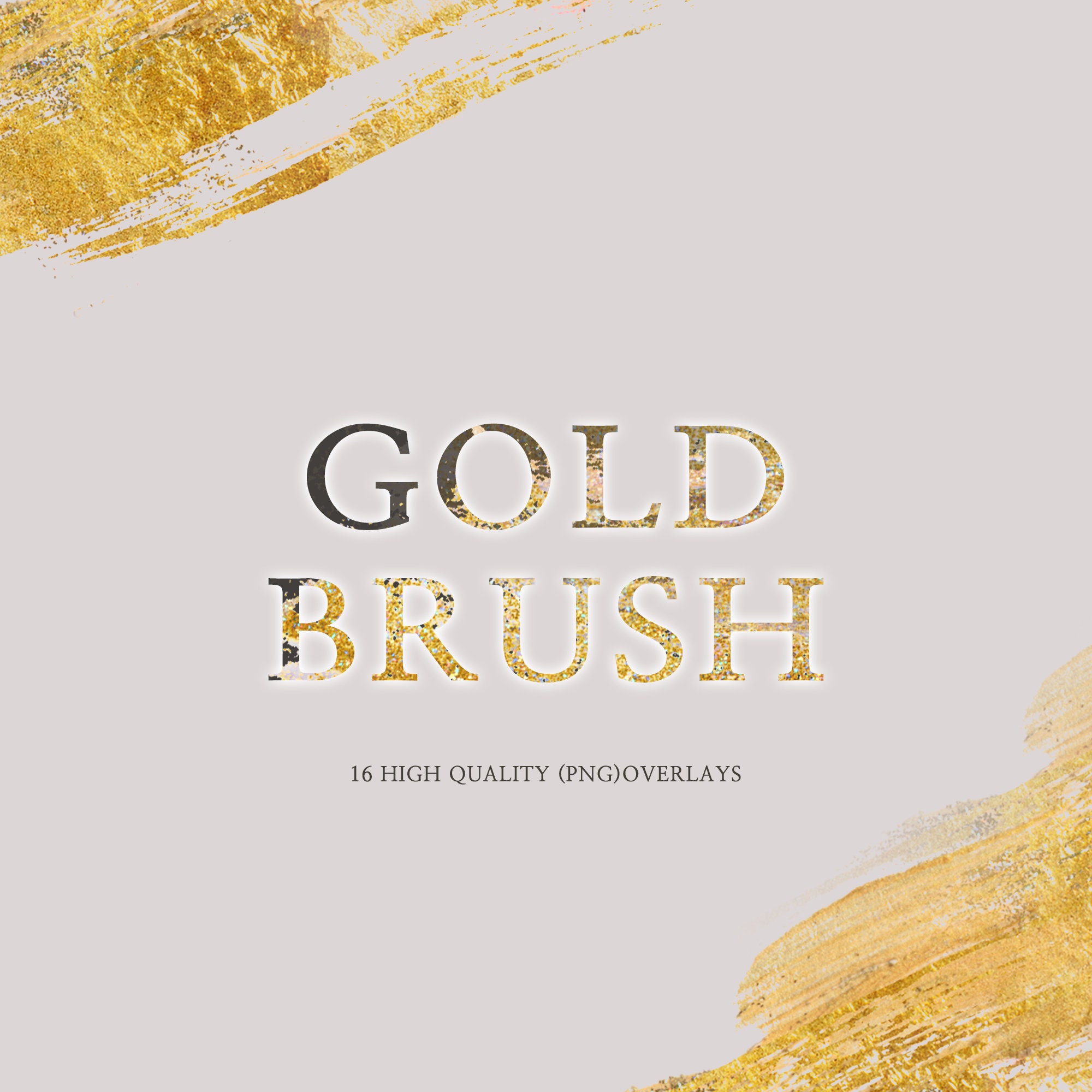 Gold Watercolor Splash and Brush Stroke Clipart Png Textures. Paint ...