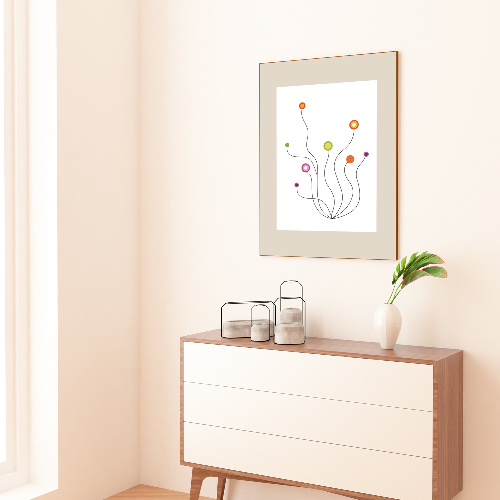 ART PRINT, Line Drawing Print, Line Post, Abstract Painting ...