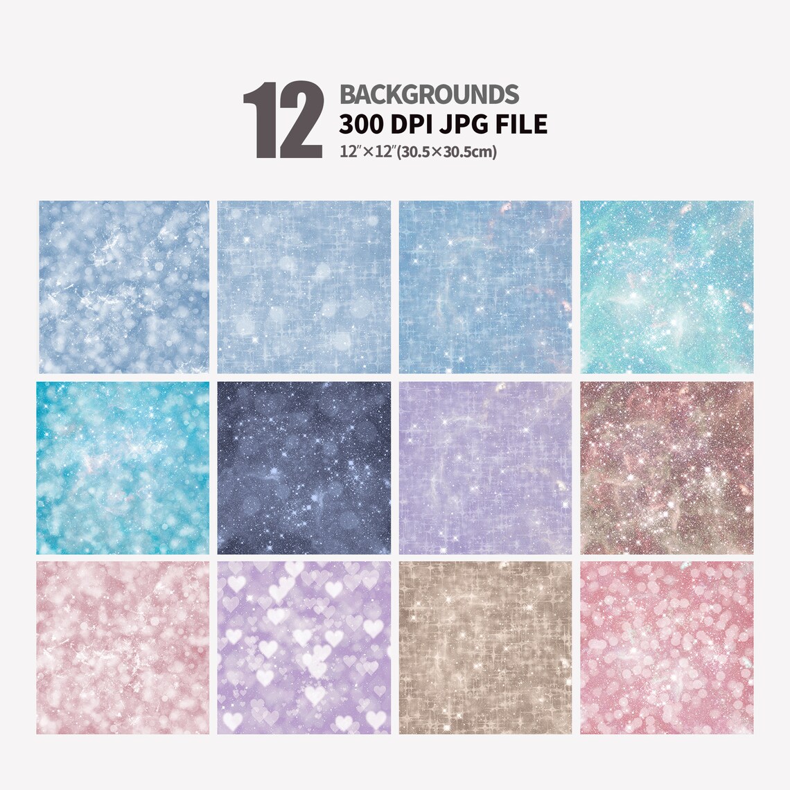 Glitter Digital Paper, Glitter Clipart, Scrapbooking Printable Glitter ...