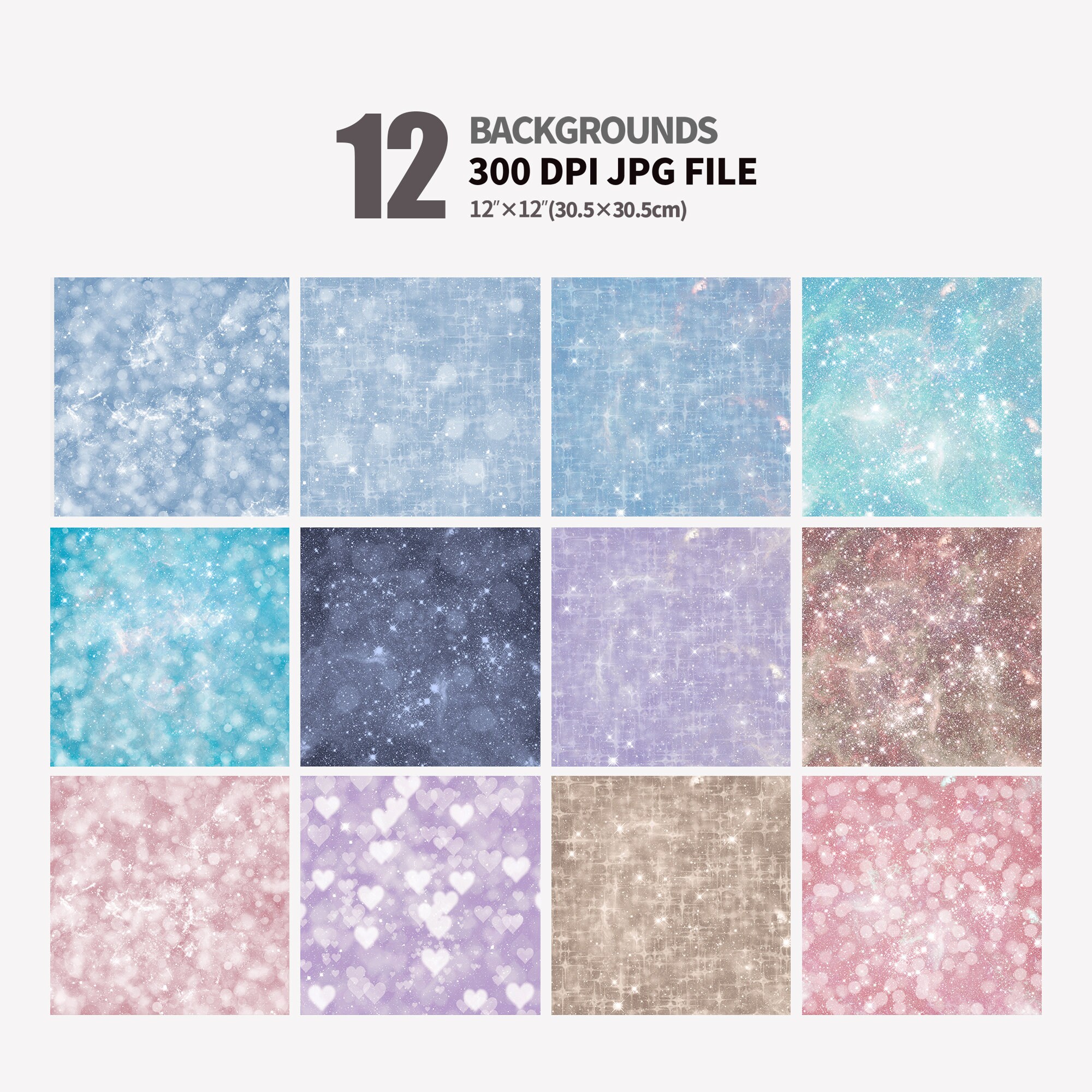 Glitter Digital Paper, Glitter Clipart, Scrapbooking Printable Glitter ...