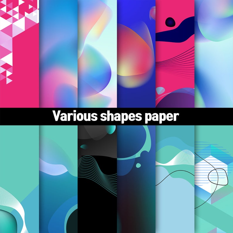 Pattern,basic Digital Paper,various Shapes, Instant Download - Etsy