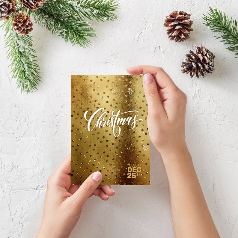 Gold Foil Digital Papers, Shape and Line, Scrapbook, Christmas Instant ...
