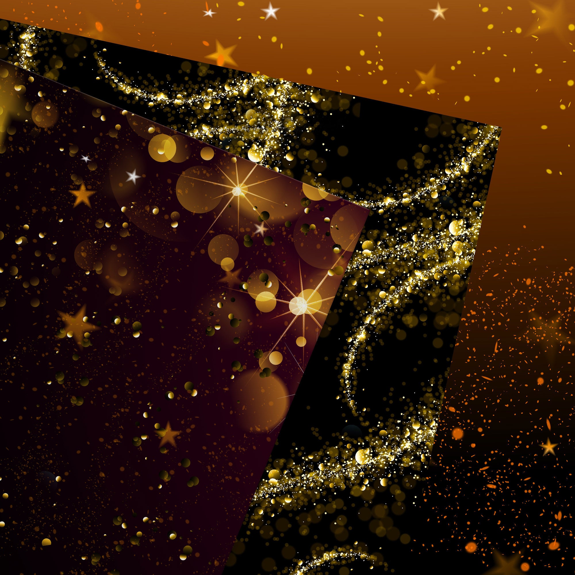 Gold Star Glitter Foil Digital Paper, Glam Sparkle Texture,shimmer ...