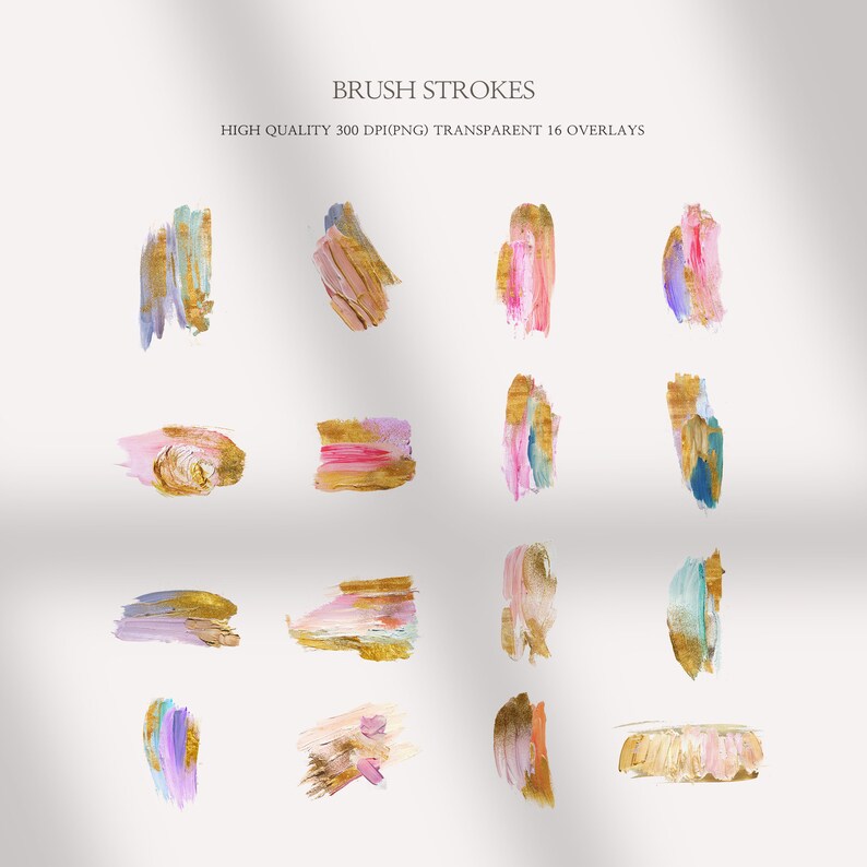 Color Watercolor Splash and Brush Stroke Clipart Png Textures. Paint ...