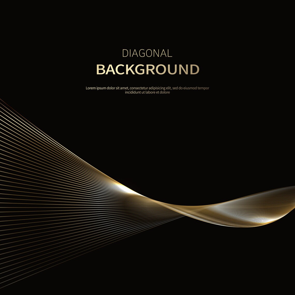 Gold Line Gold Collection, Line Art Modern Clipart Digital Clipart ...