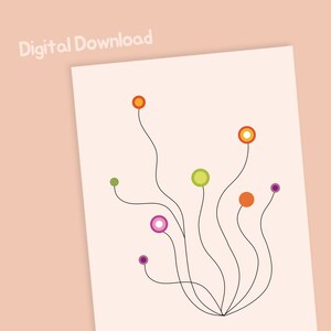 ART PRINT, Line Drawing Print, Line Post, Abstract Painting ...