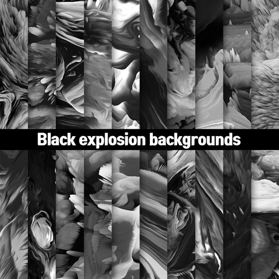 Explosion of Black Powder Powder Texture Black Explosion - Etsy