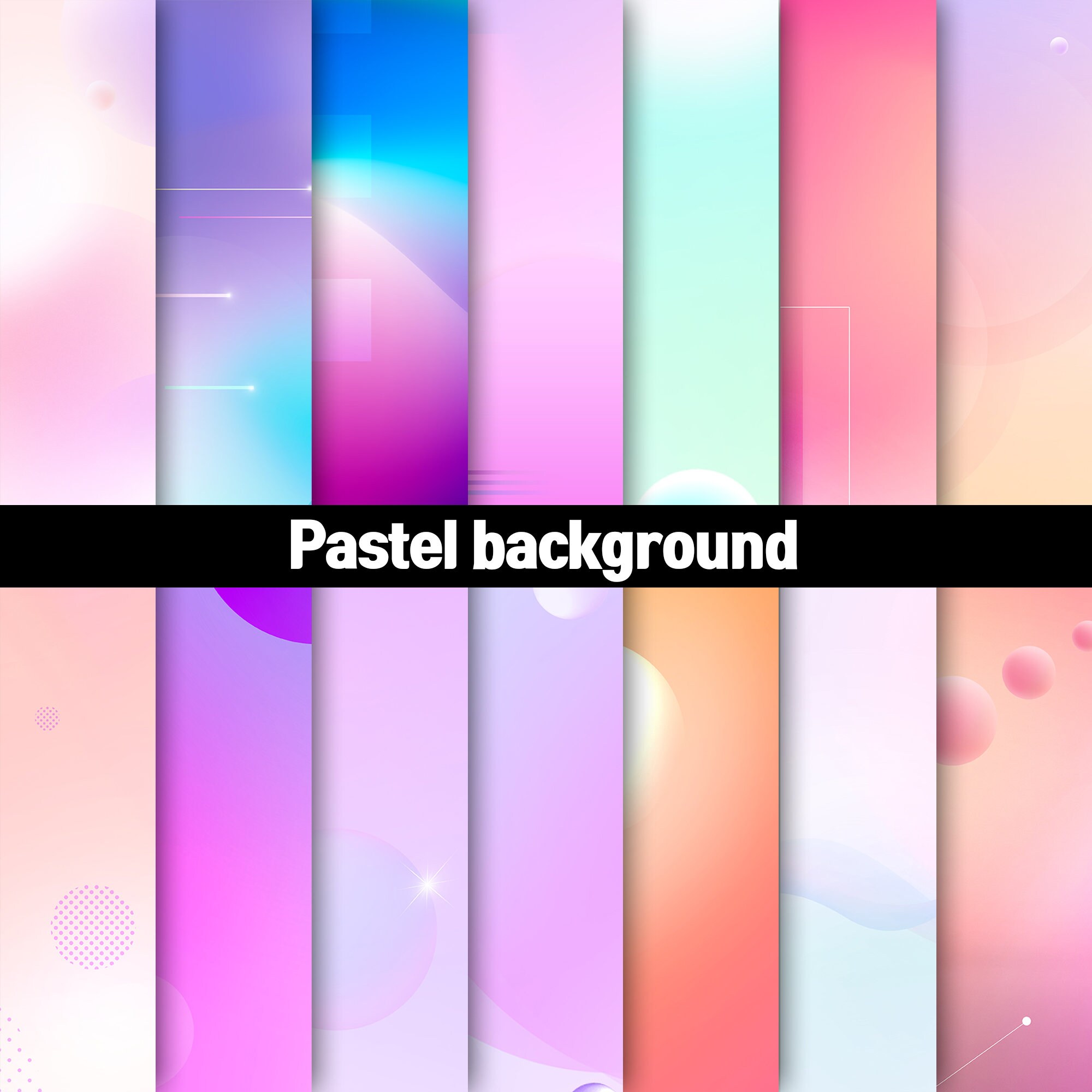 Rainbow Watercolor Digital Paper Textures, Pastel Backgrounds - Etsy