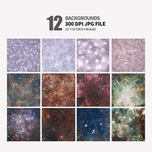 Night Sky Stars, Cosmic Backdrop, Galaxy Watercolor Digital Paper ...