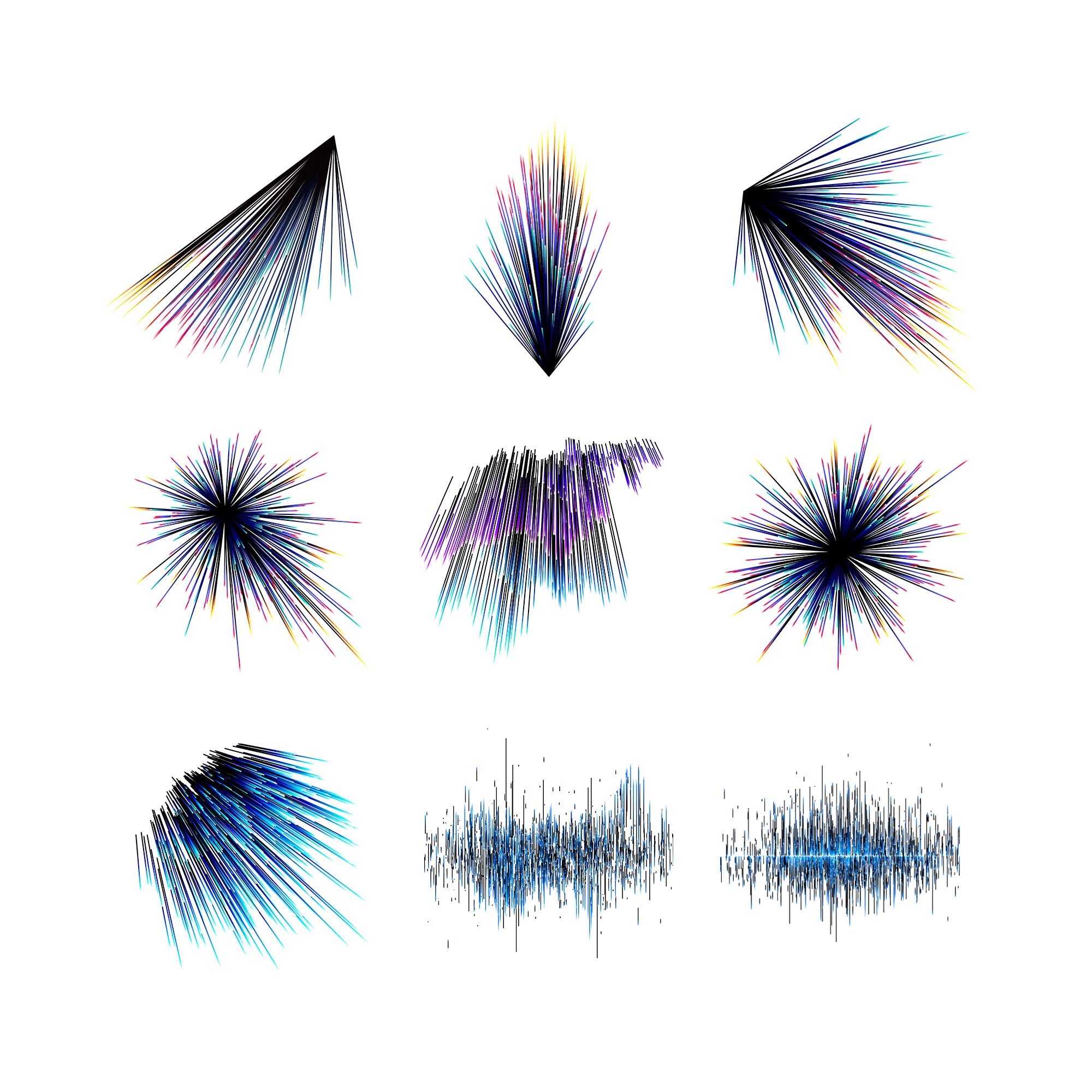 PNG File Colorful Gradient Luminous Radiation Lines - Etsy UK