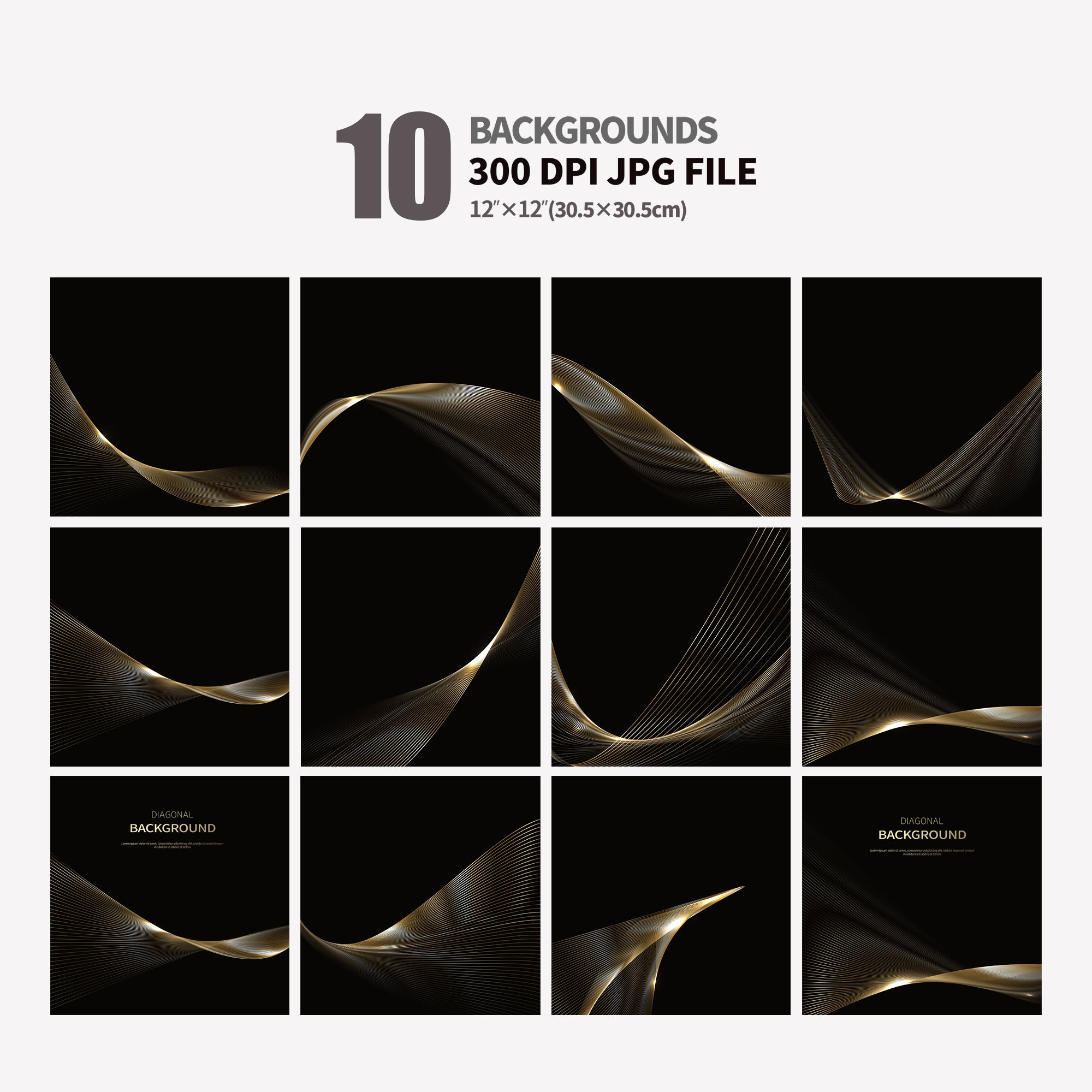 Gold Line Gold Collection, Line Art Modern Clipart Digital Clipart ...