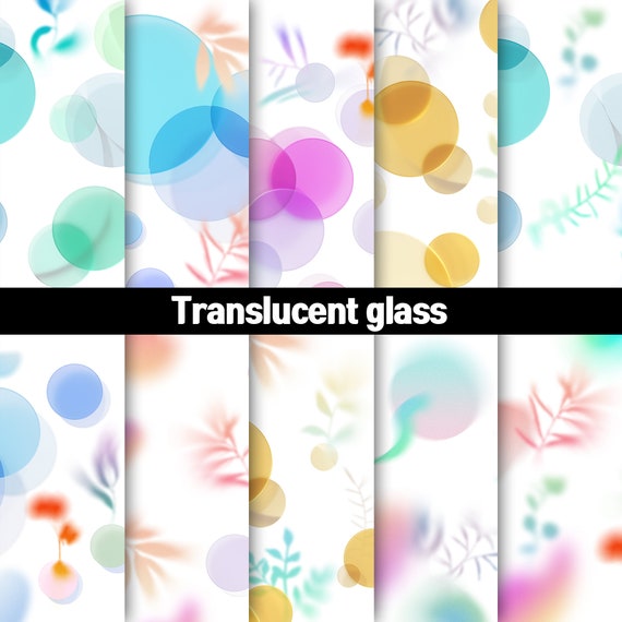 Translucent Glass Digital Paper Abstract Texture Flower - Etsy