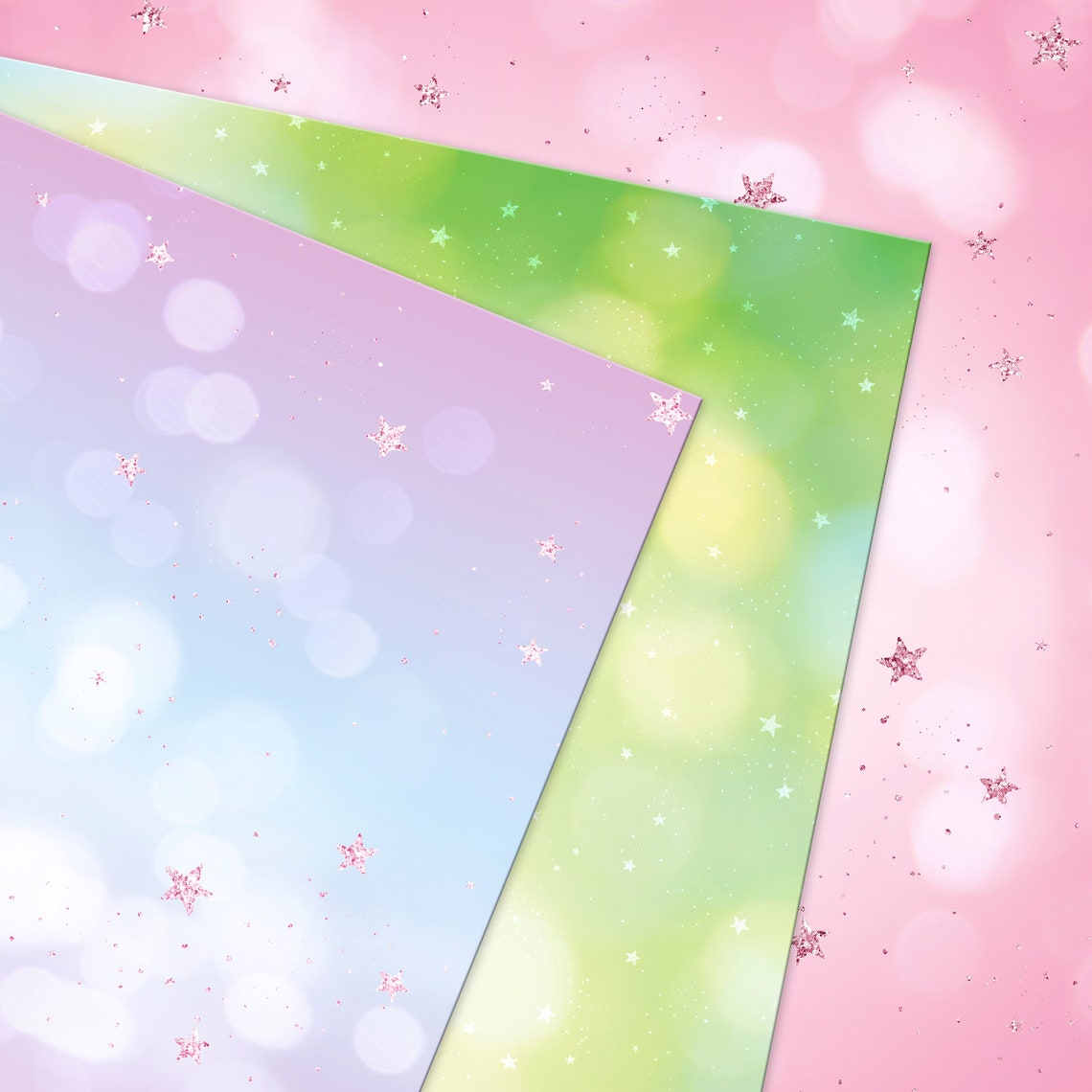 Pastel Bokeh Digital Paper Backgrounds in Gradients Instant - Etsy