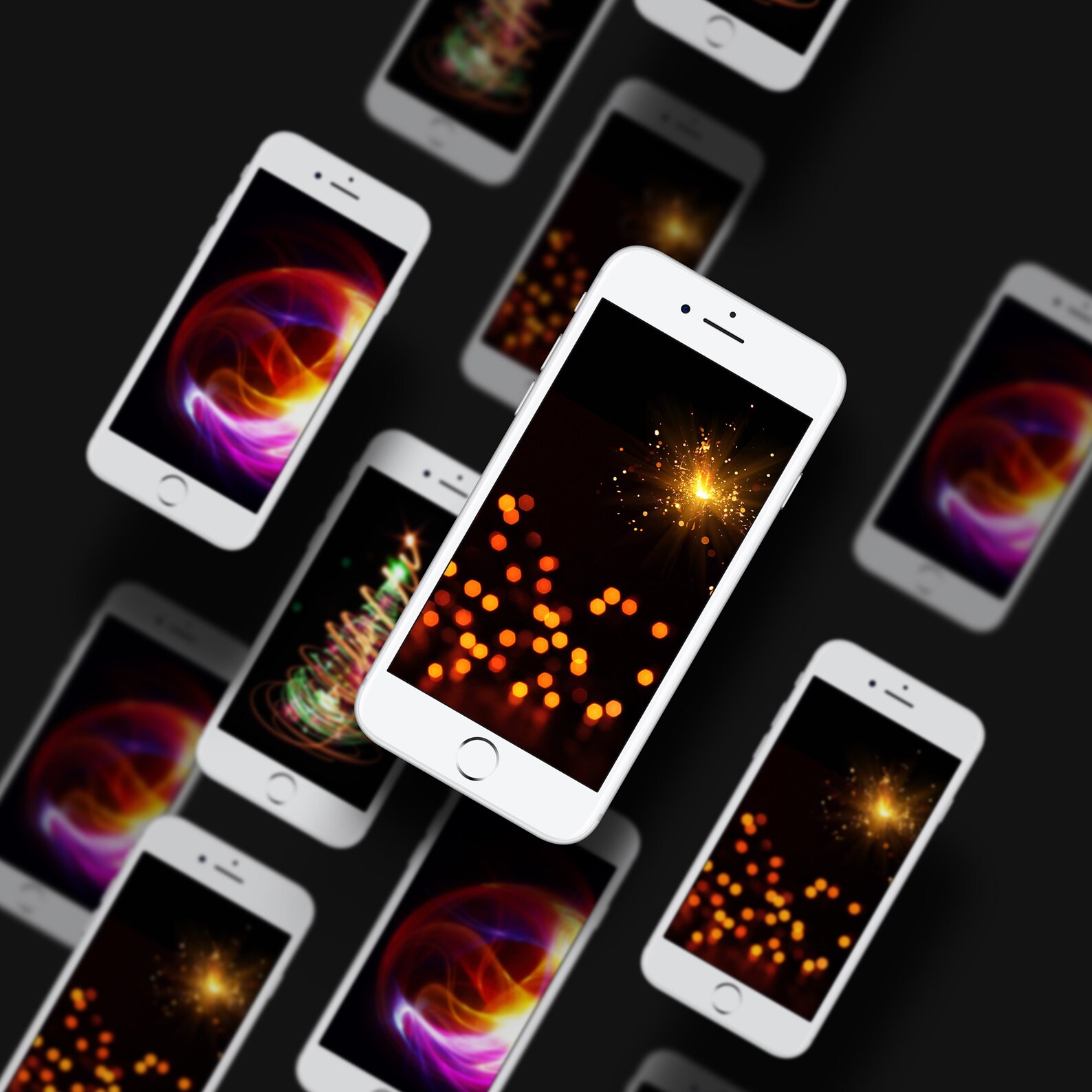 Black Light Digital Paper, Christmas Tree, Tree, Glitter, Black Back ...