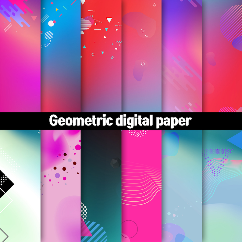 Geometric Digital Paper, Polygonal Backgrounds, Geometric Backgrounds ...