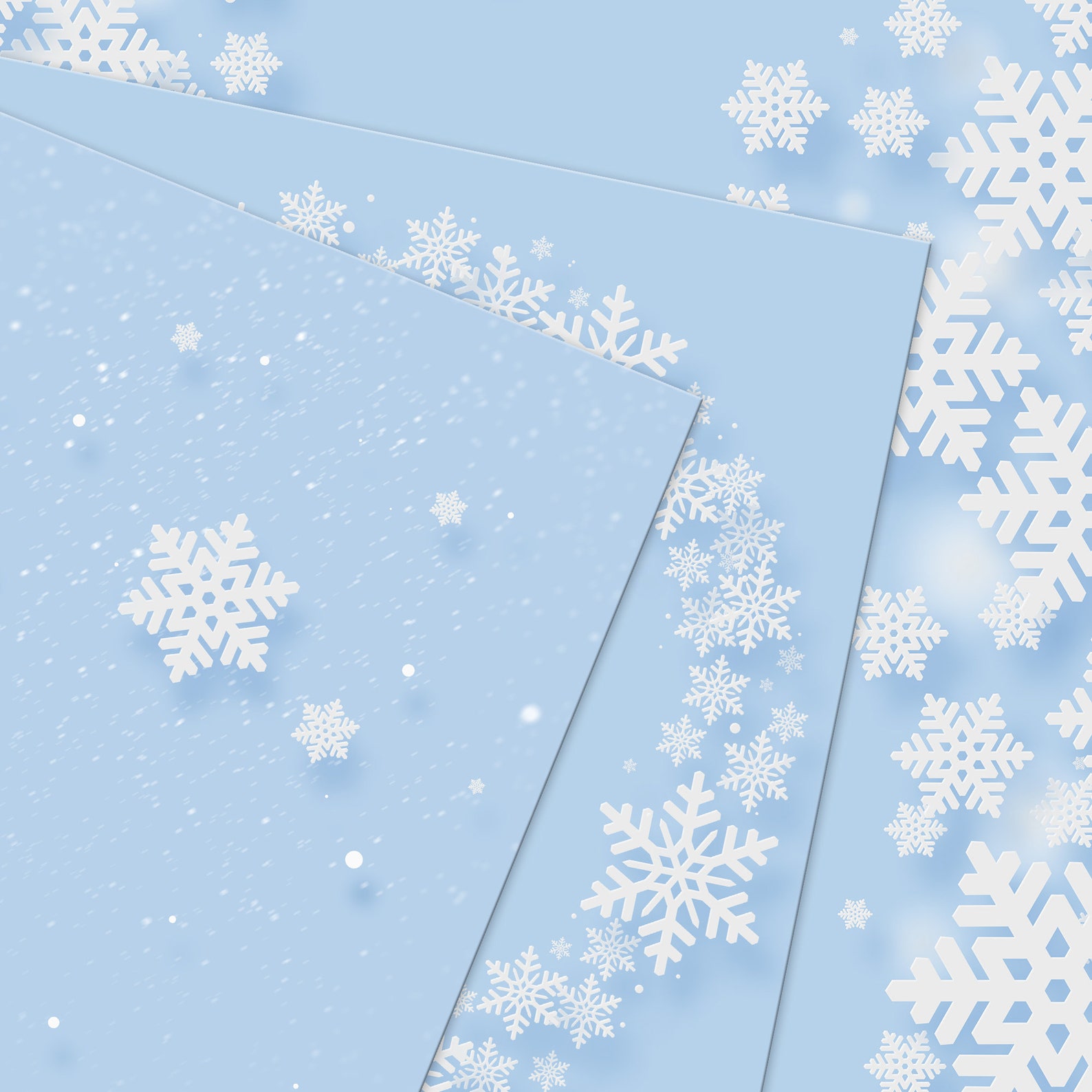 Snow Winter Digital Papers, Snow Digital Papers, Clipart, Snowflakes ...