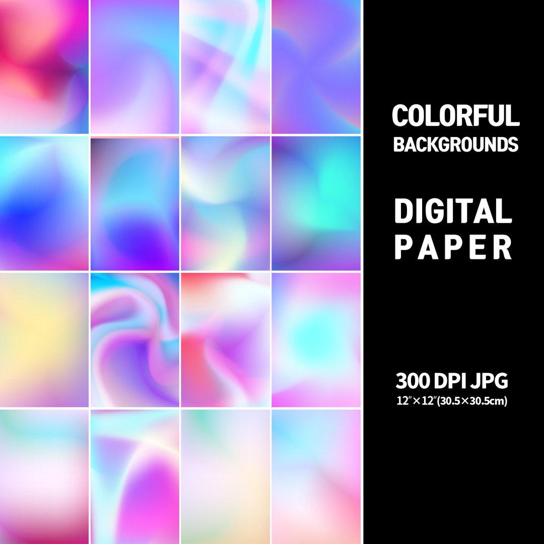 Colorful Digital Backgrounds, Colorful Paper Download, Watercolor ...