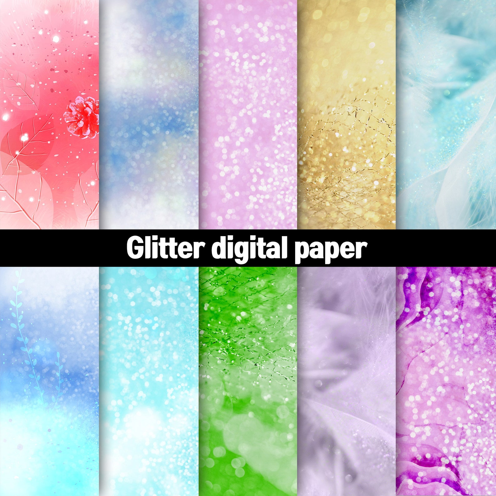 Snow Paper Pack, Winter Paper Pack, Holiday Paper Pack, Decorative ...