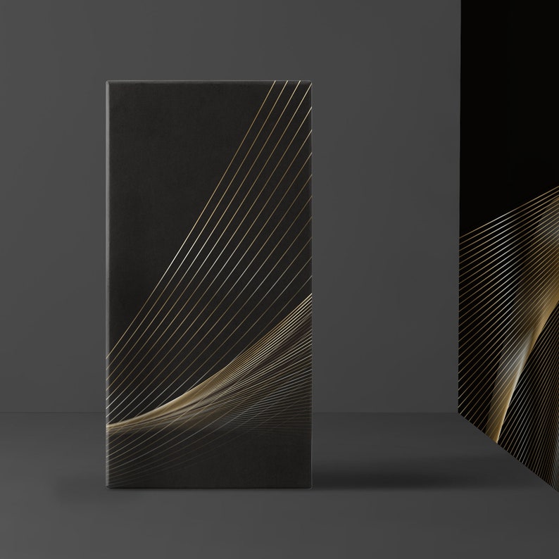 Gold Line Gold Collection, Line Art Modern Clipart Digital Clipart ...