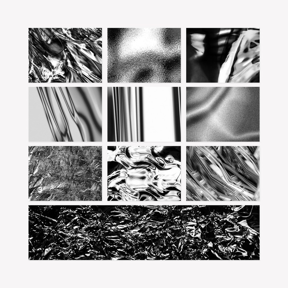 Silver Metallics Digital Paper, Metal Digital Paper, Silver Textures ...