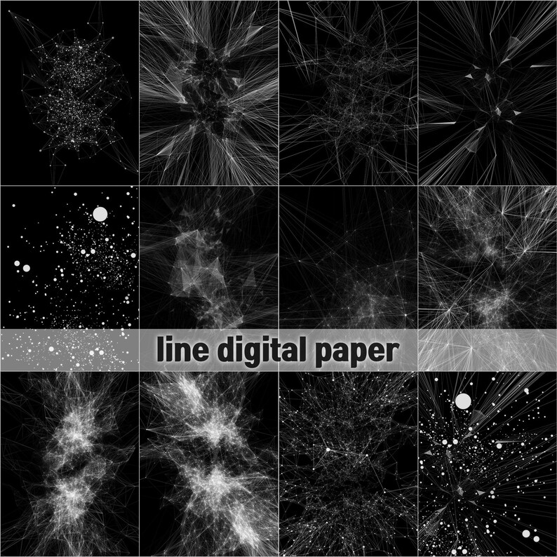 Line Digital Paper, Scrapbook Paper, Patterns - Etsy