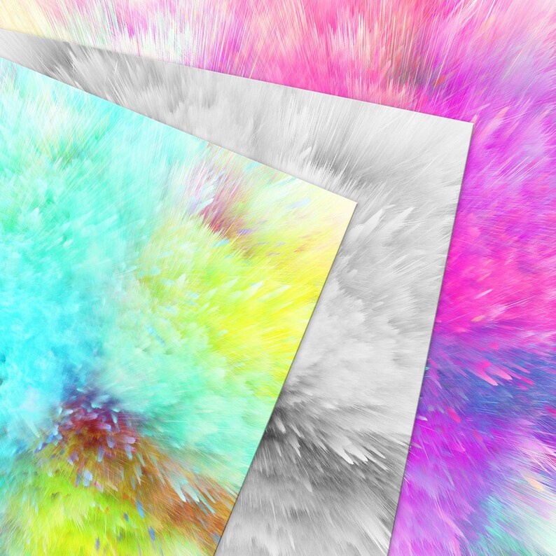 Watercolor Digital Paper, Explosion of Colored Powder, Watercolor ...