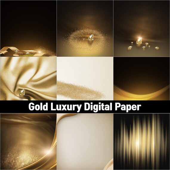Gold Luxury Digital Paper Gold Textures Gold Glitter - Etsy