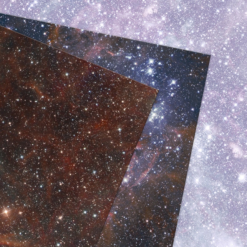 Night Sky Stars, Cosmic Backdrop, Galaxy Watercolor Digital Paper ...