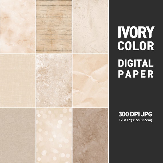 Ivory Textures Digital Paper Ivory Textured Grunge | Etsy