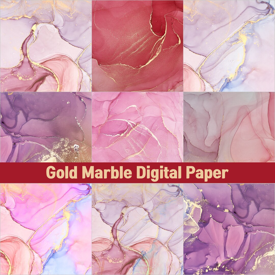 Gold Marble Digital Paper,marble Textures,gilded,gold Vein Marble ...
