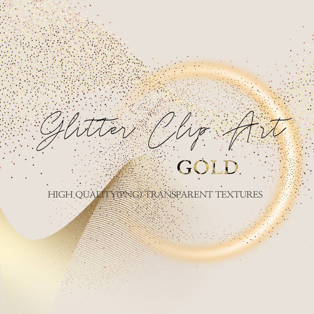 Gold Glitter Clip Art, Gold Dust Clipart, Fairy Dust, PNG Files ...