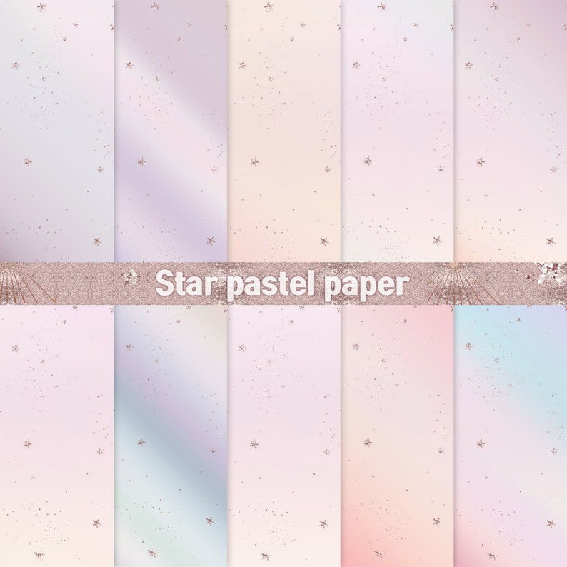Star Pastel Digital Paper,luxury Backgrounds,upholstery Pink Scrapbook ...