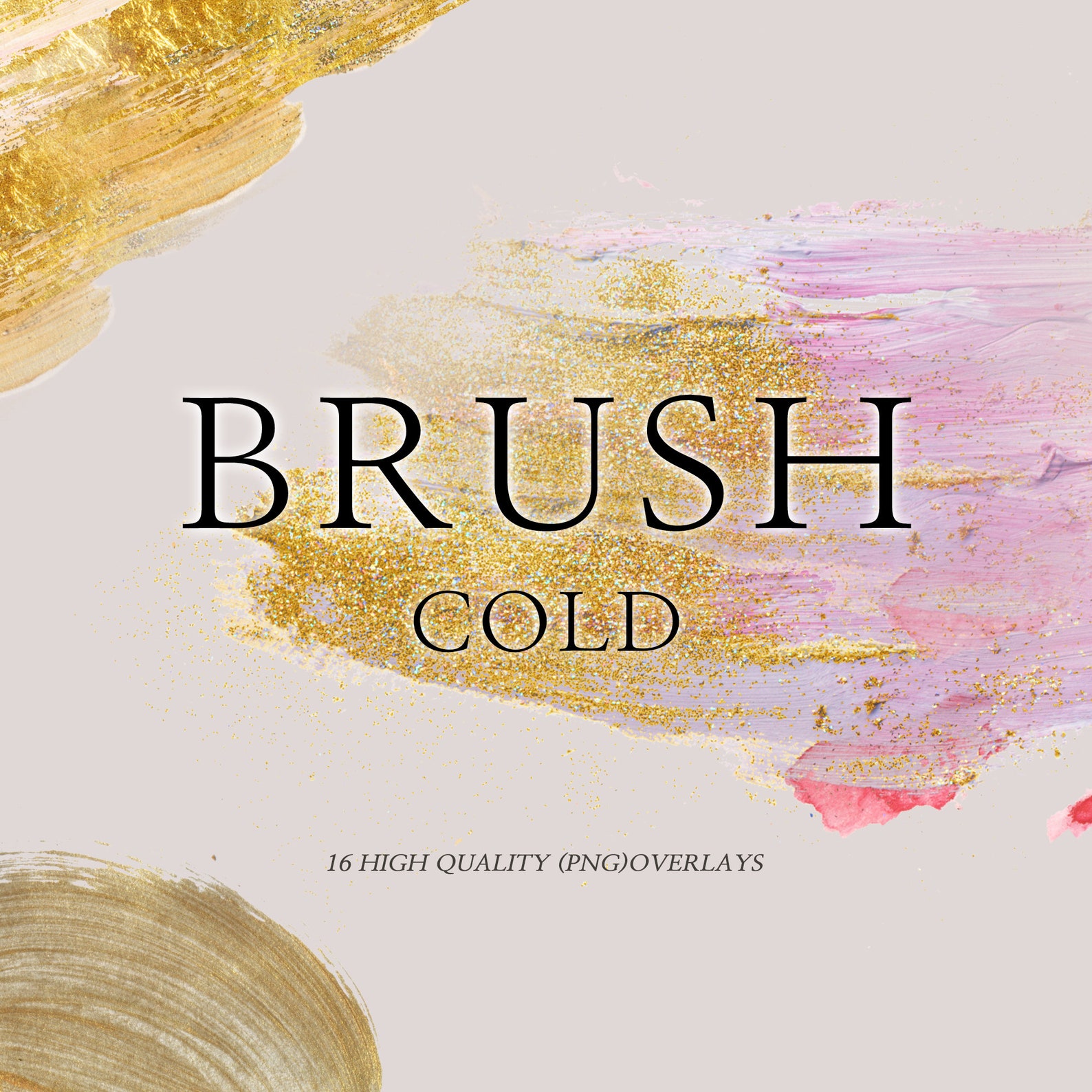 Gold Watercolor Splash and Brush Stroke Clipart Png Textures. Paint ...