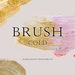 Gold Watercolor Splash and Brush Stroke Clipart Png Textures. Paint ...