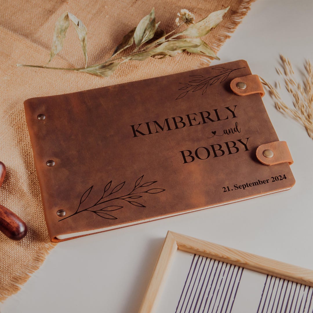 Happy Retirement Memory Book in Leather, Personalized Retirement Gift ...