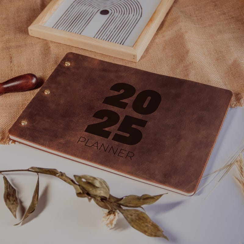 Leather Planner - Etsy