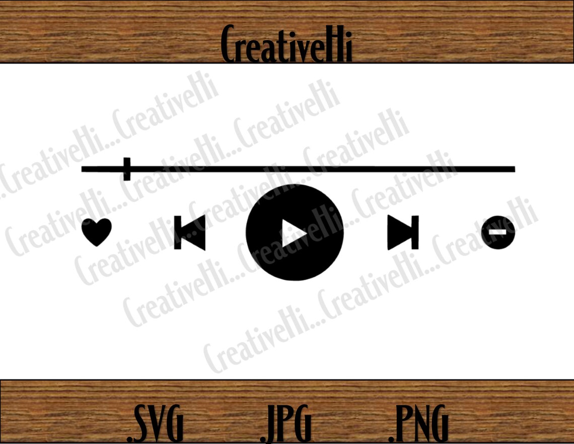 Spotify Style Play Buttons Svg Play Buttons for Song Cover | Etsy