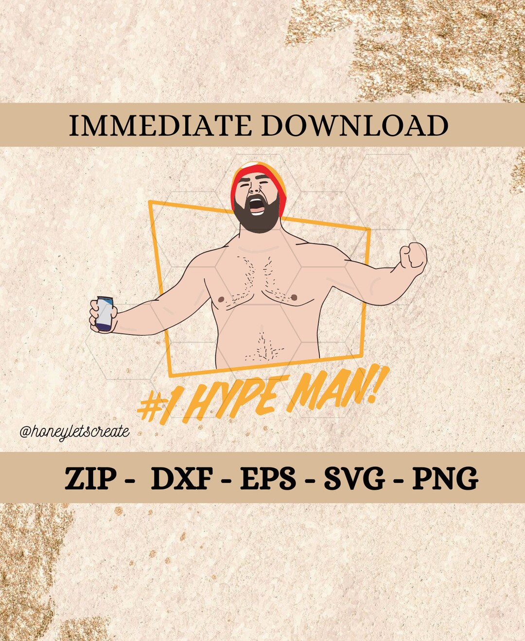 Chiefs Football Travis Kelce 1 Hype Man Jason Instant Download File Svg ...