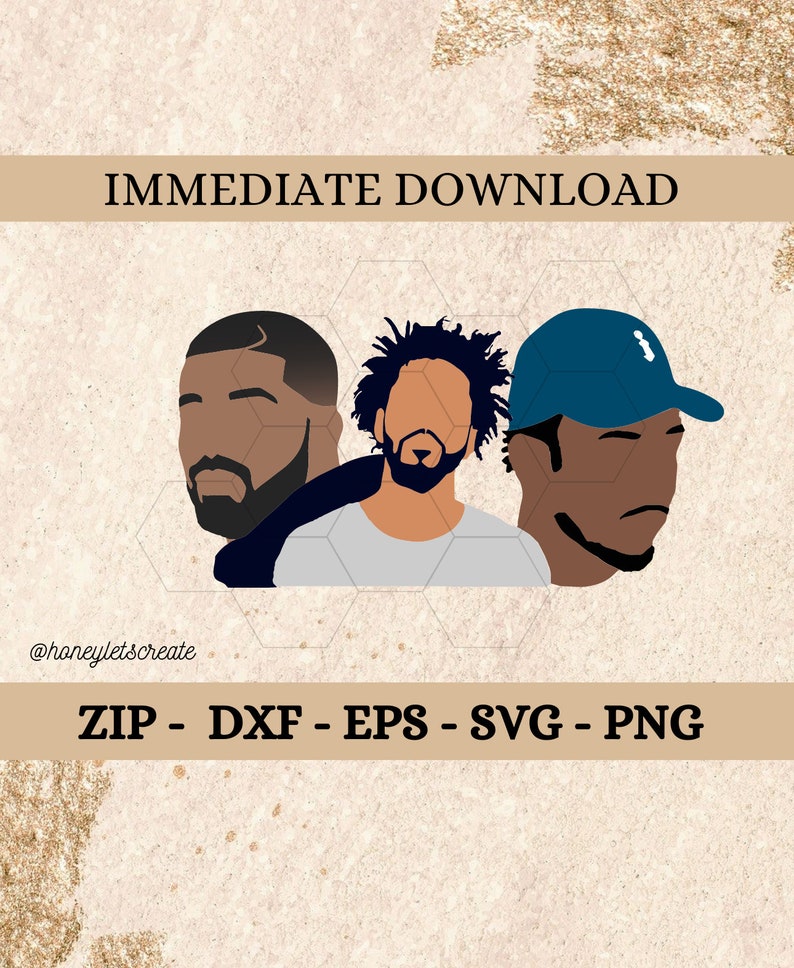 Cole Drizzy Kendrick Rapper Diss Instant Download File Svg Png Zip ...