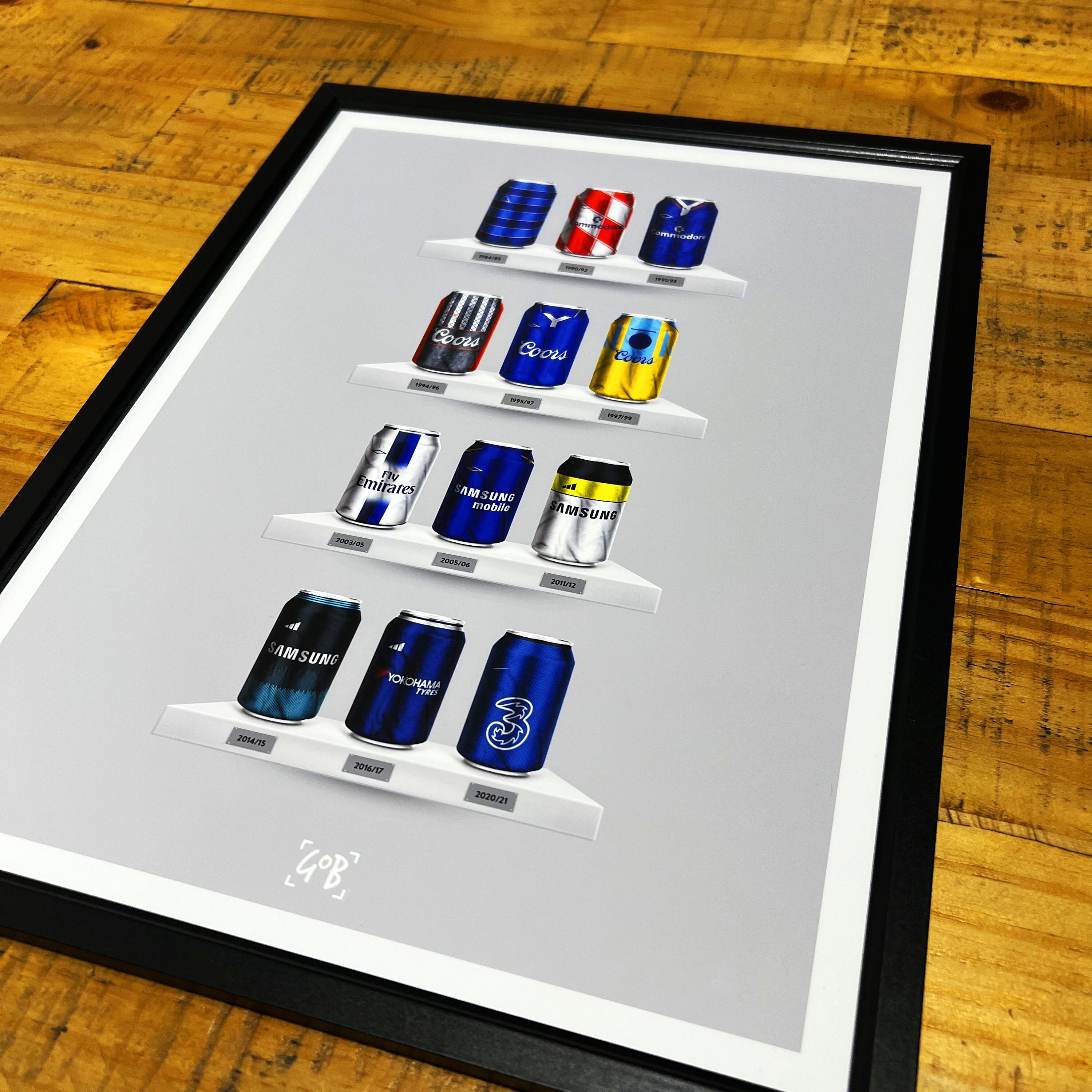 Chelsea FC Classic Kit Cans Print Chelsea Gifts | Etsy UK