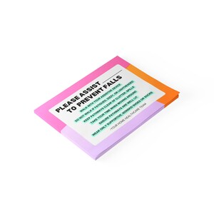 Fall Prevention Patient Instruction Note Pads 4"x6" Home Health Nurse ...